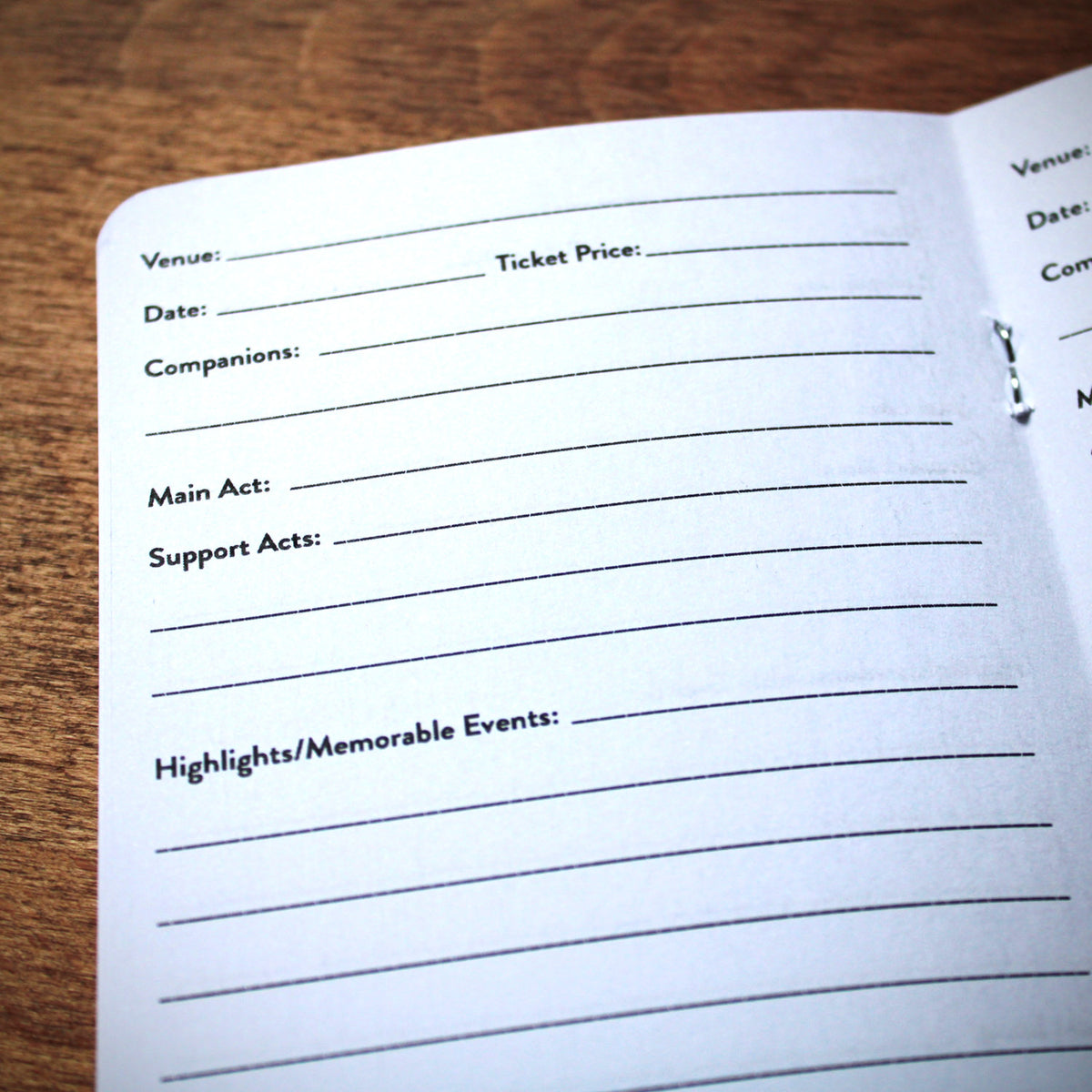 A6 Live Gig Log Book – Sheffield Makers Hunters Bar