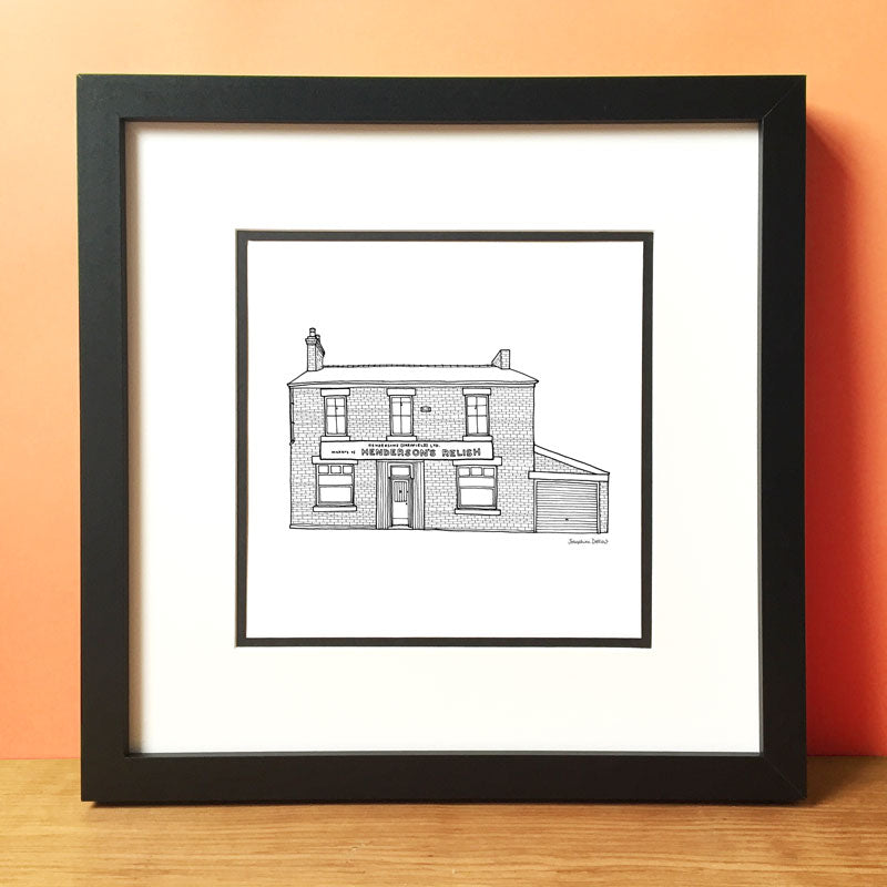 Henderson's Relish Factory Sheffield Square Print 21cm – Sheffield ...